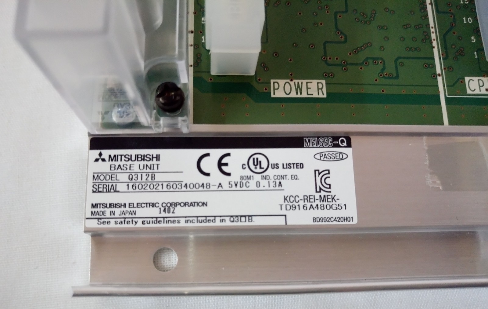 Mitsubishi Electric Q312B Q Controller Base Unit 12 Slots, DIN Rail ...