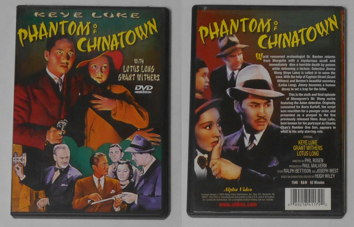 Phantom of Chinatown movie Keye Luke - U.S dvd | eBay
