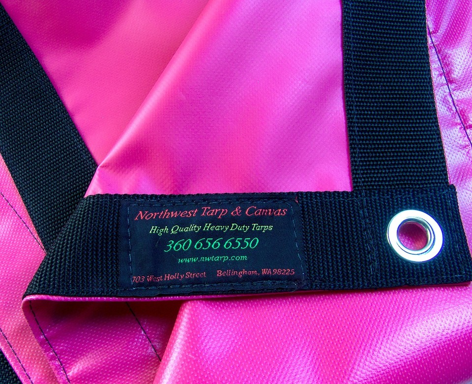 Tarp, Heavy Duty, Pink, Waterproof, 18 Oz. Vinyl w/ Reinforced Edges | eBay