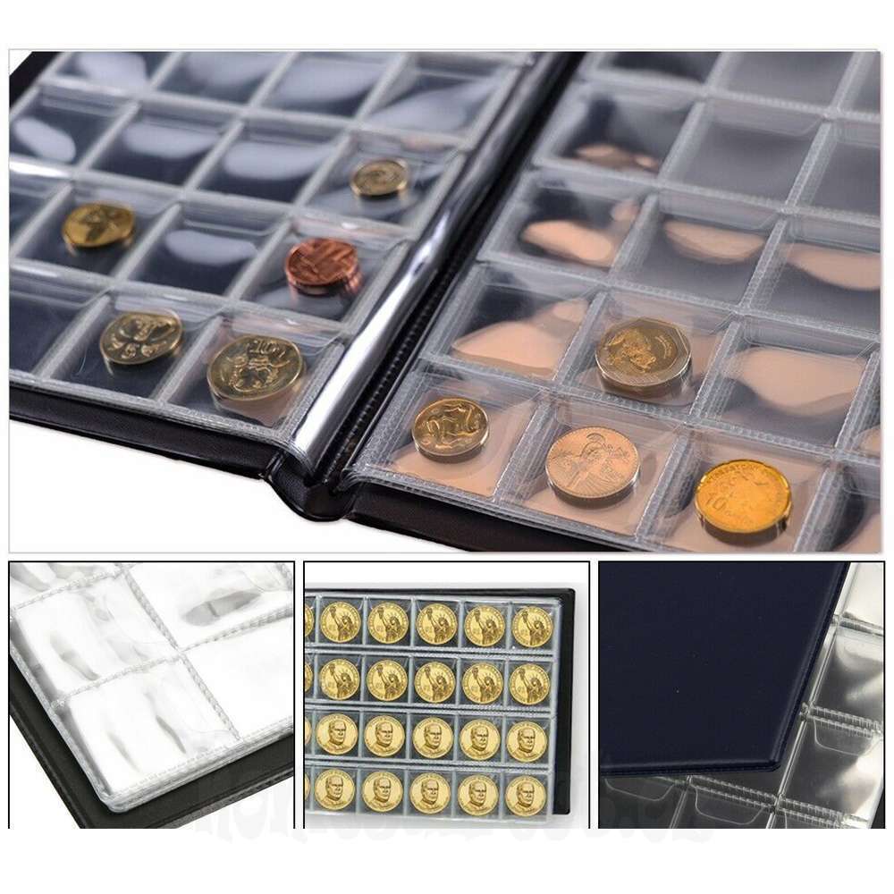180 Pockets Coin Collection Book Holder Fit 50Cents Storage Money Penny ...