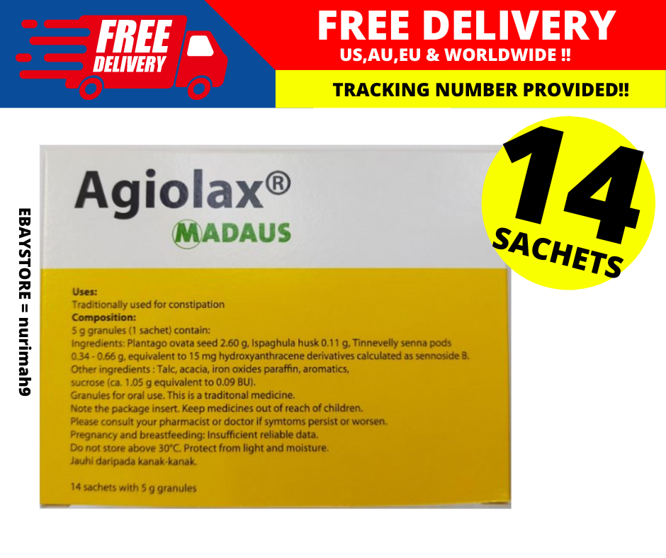 2 Boxes Agiolax Madaus 14 Sachets With 5g Granules for Constipation ...