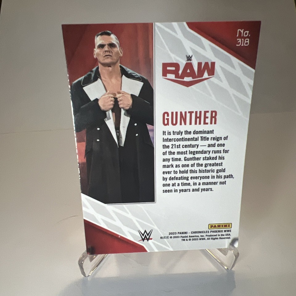 Gunther 2023 Panini Chronicles Phoenix WWE Base Card # 318 | eBay