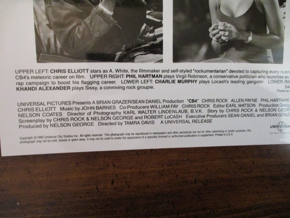 Phil Hartman/Chris Elliott/Charlie Murphy/Khandi Alexander(CB4)1992 8 x ...