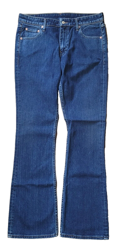 Levi's Strauss Premium Women's Mid-Rise Dark Wash Boot-Cut Blue Jeans ...