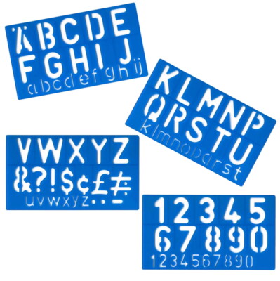 50mm Stencils Letters Numbers Pen Alphabet Special Stencil Full Set ...