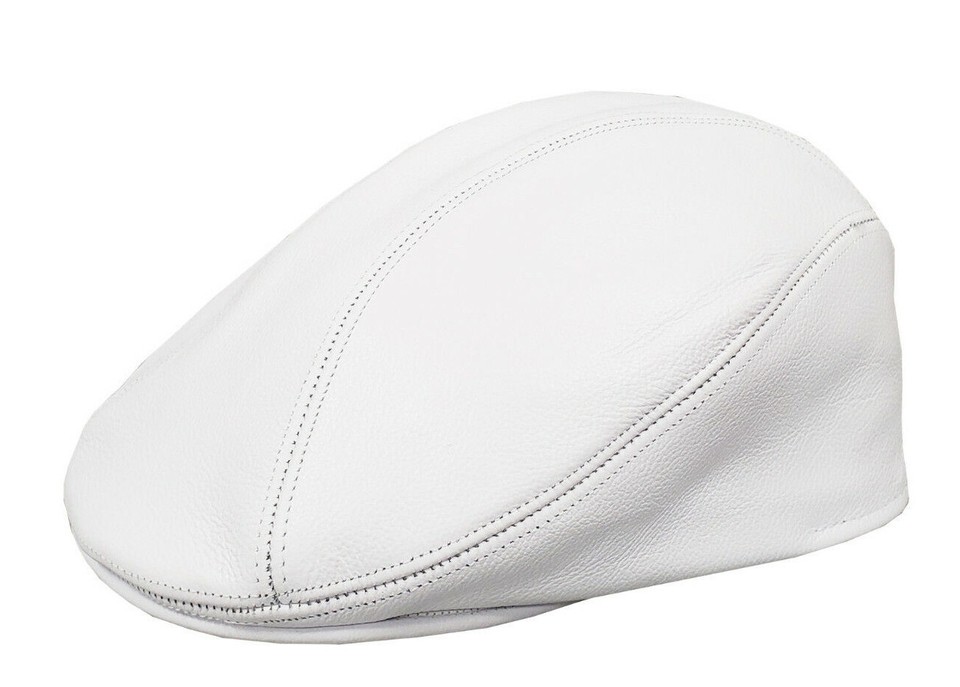 Emstate Genuine Leather Ascot Ivy Flat Cap Made in USA Assorted Colors ...