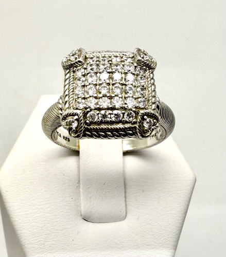 JUDITH RIPKA Pave CZ's Sterling Silver 925 Ring Size 10 | eBay
