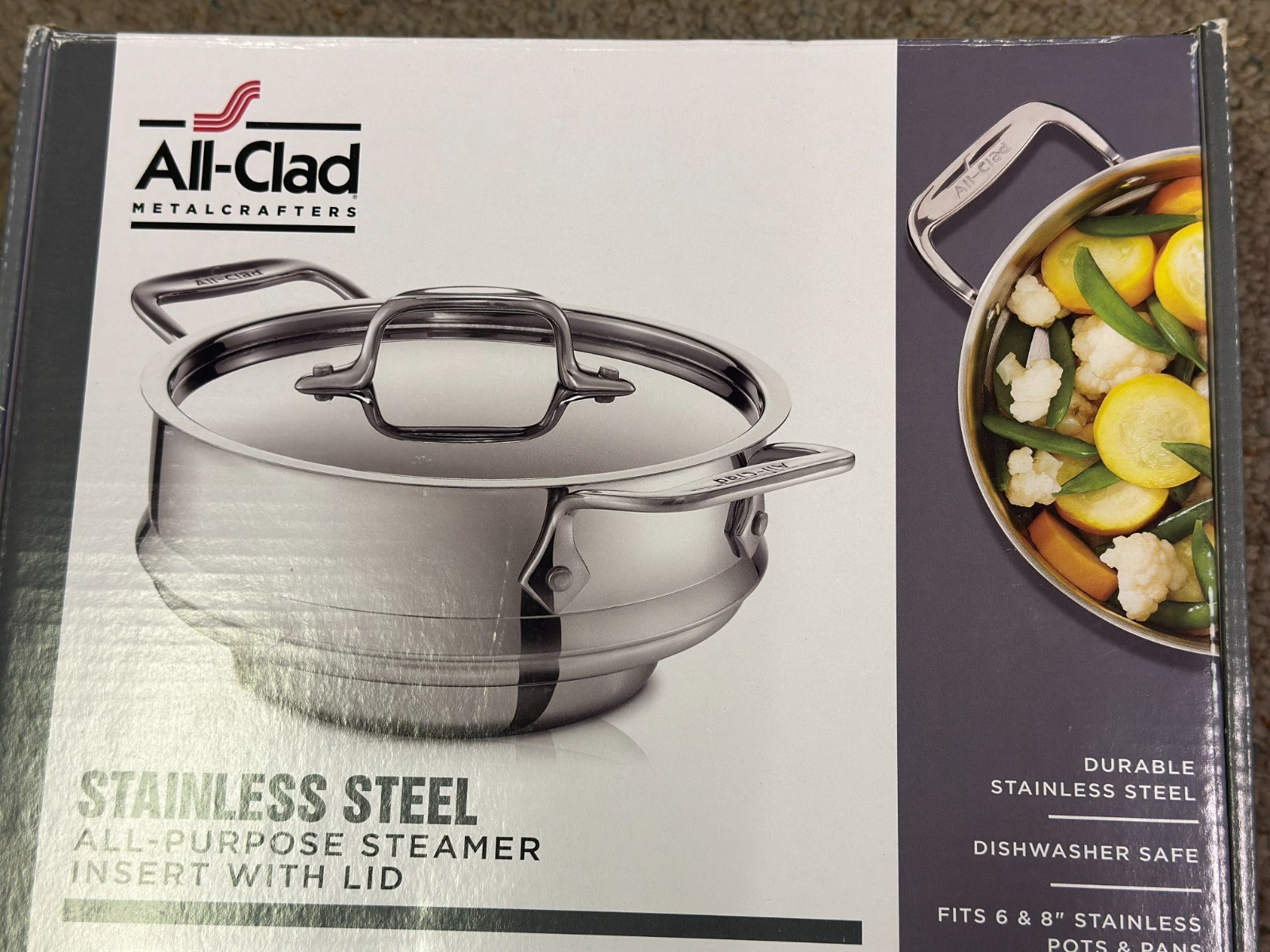 All-Clad 59915 Stainless Steel All-Purpose Steamer with Lid Cookware ...