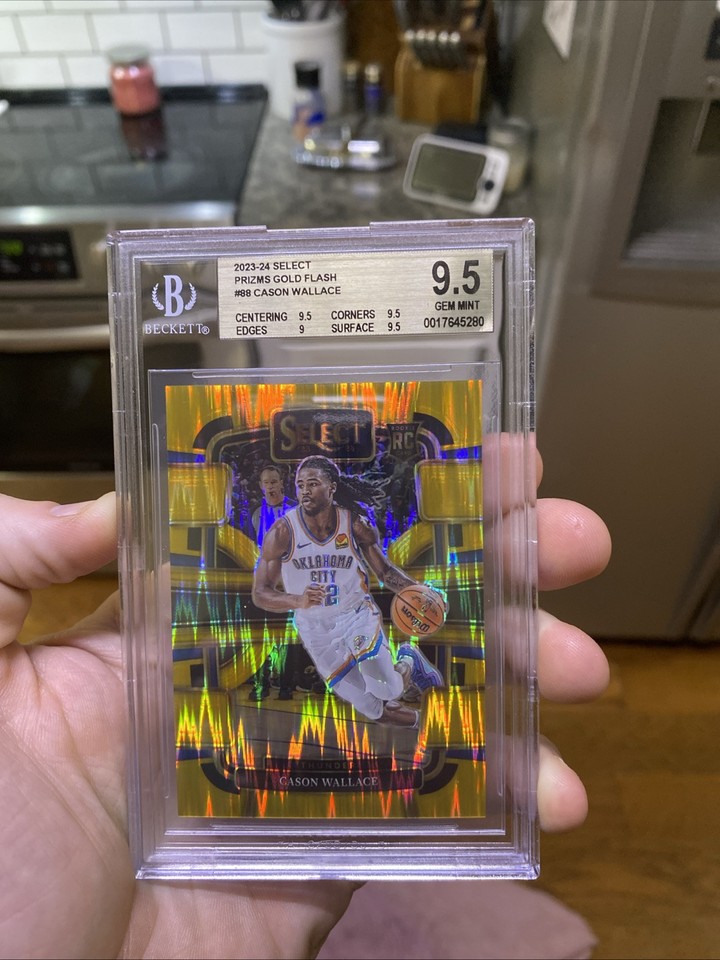 Cason Wallace Rookie 2023 Panini Select GOLD FLASH PRIZM 9/10 BGS 9.5 ...