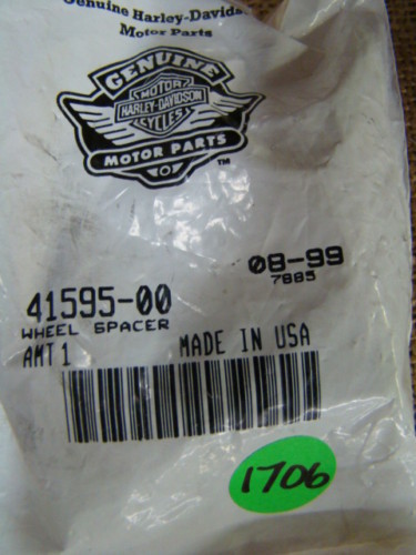 Harley wheel spacer 41595-00 NOS 01706 | eBay