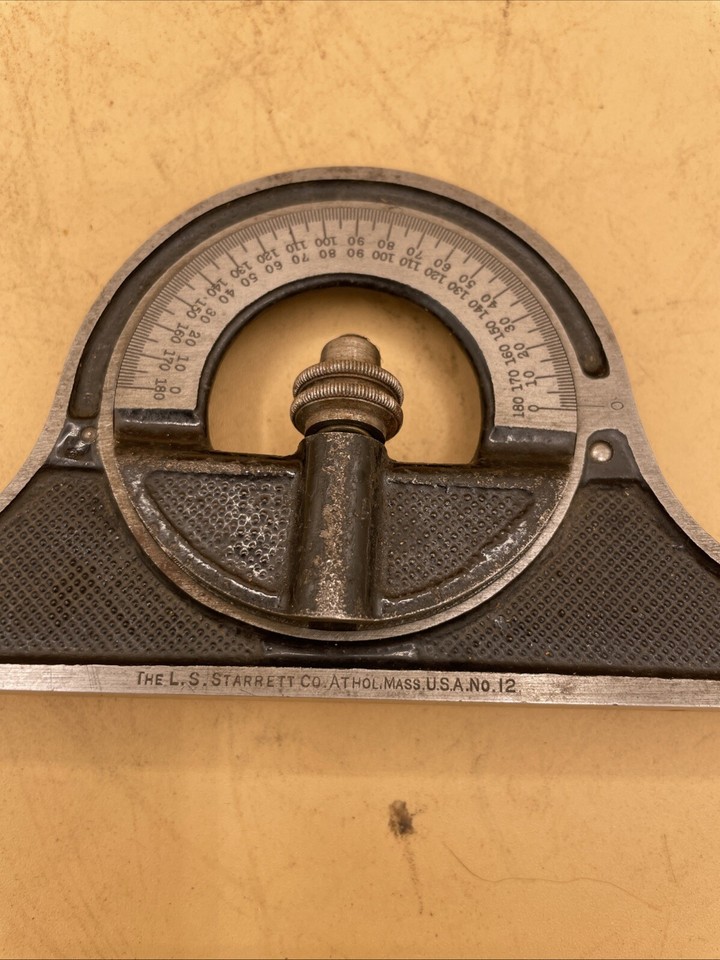 STARRETT NO. 12 COMBINATION SQUARE PROTRACTOR FOR 12" SET USA | eBay