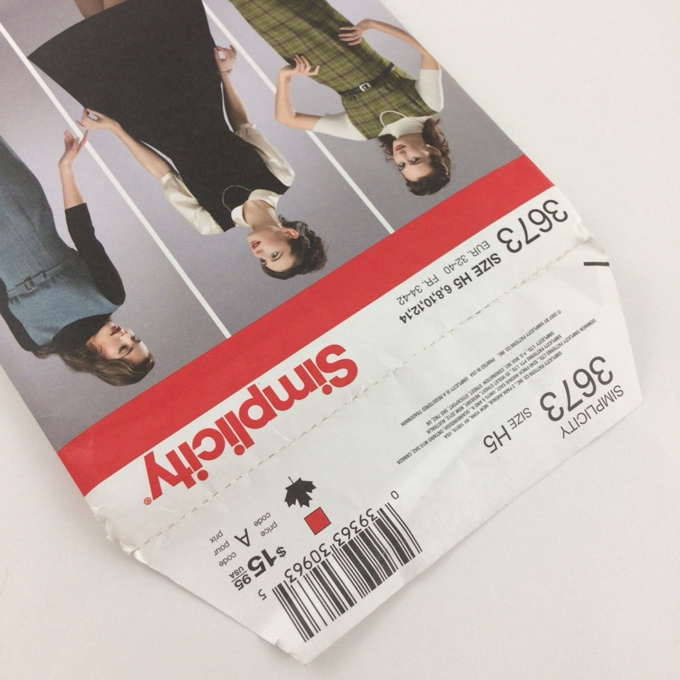 Simplicity 3673 1950s Retro Dress Jumper Skirt Pattern Uncut Size 6 8 ...