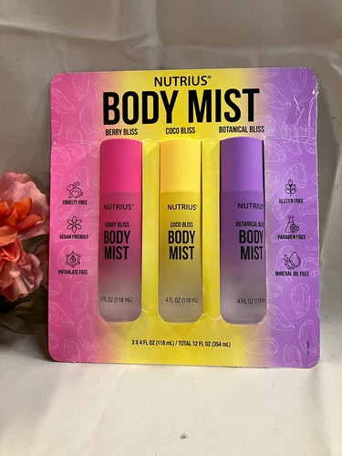 Nutrius Body Mist, Variety, 4 Fluid Ounce 3 bottles | eBay