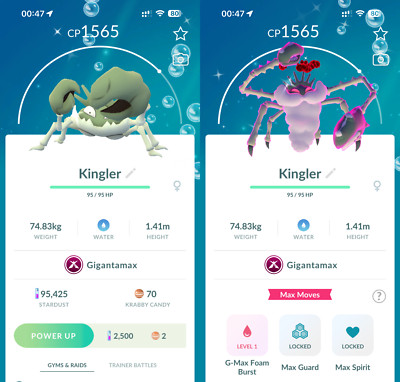 Shiny GMAX Kingler GlGANTAMAX - PTCs 0r TRADE - Read description | eBay