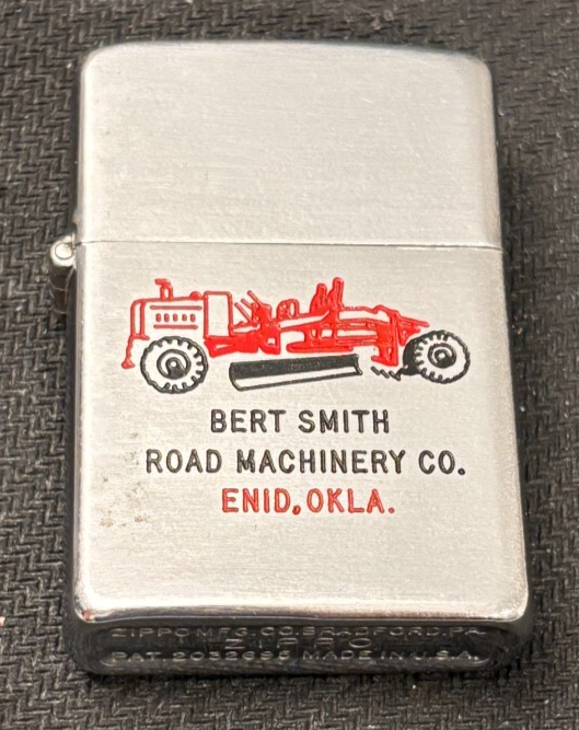 Vintage, ZIPPO LIGHTER , BERT SMITH ROAD MACHINERY CO., ENID, OK.(Boxed ...