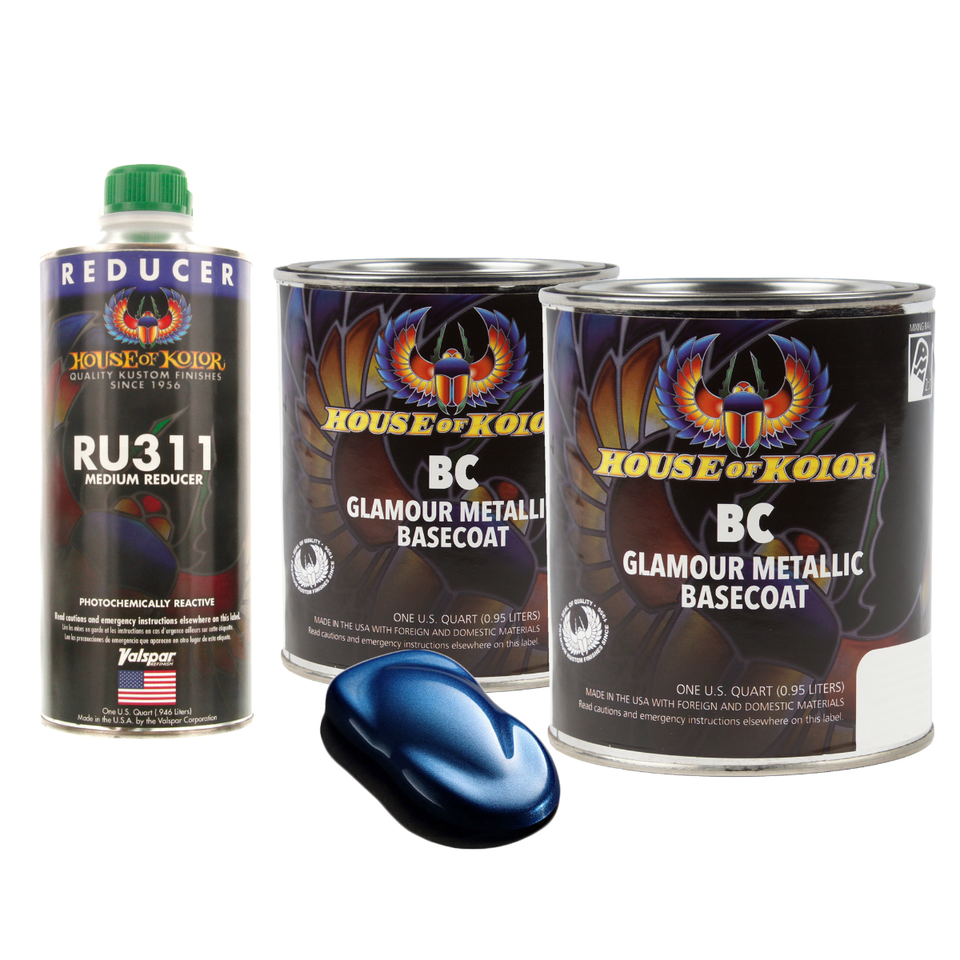 House Of Kolor C2C-BC04 Stratto Blue Metallic Basecoat 2 Quart Kit ...