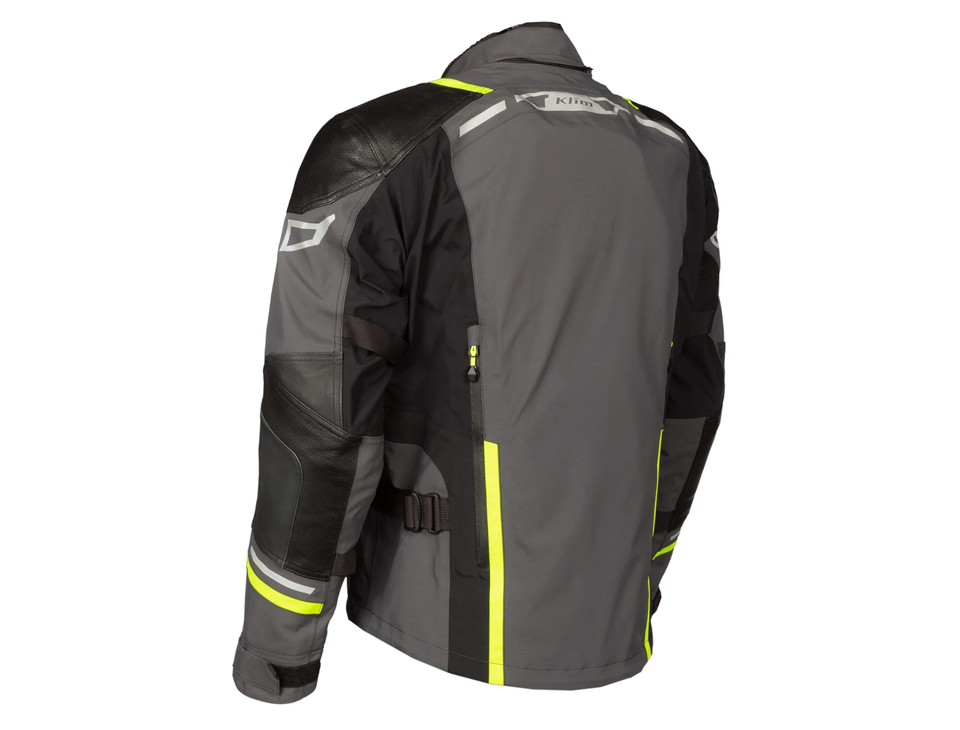 Men’s Motorcycle Adventure Jacket Grey Yellow Touring Biker Waterproof ...