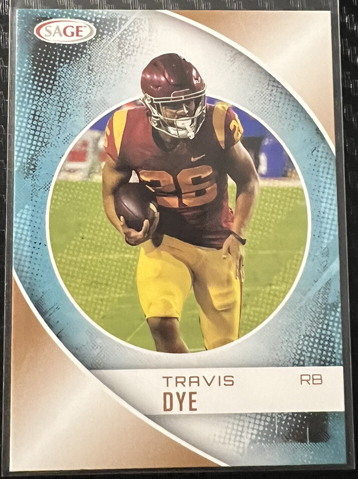 Sage 2023 High Series TRAVIS DYE Rookie Football Card GOLD #119 USC ...
