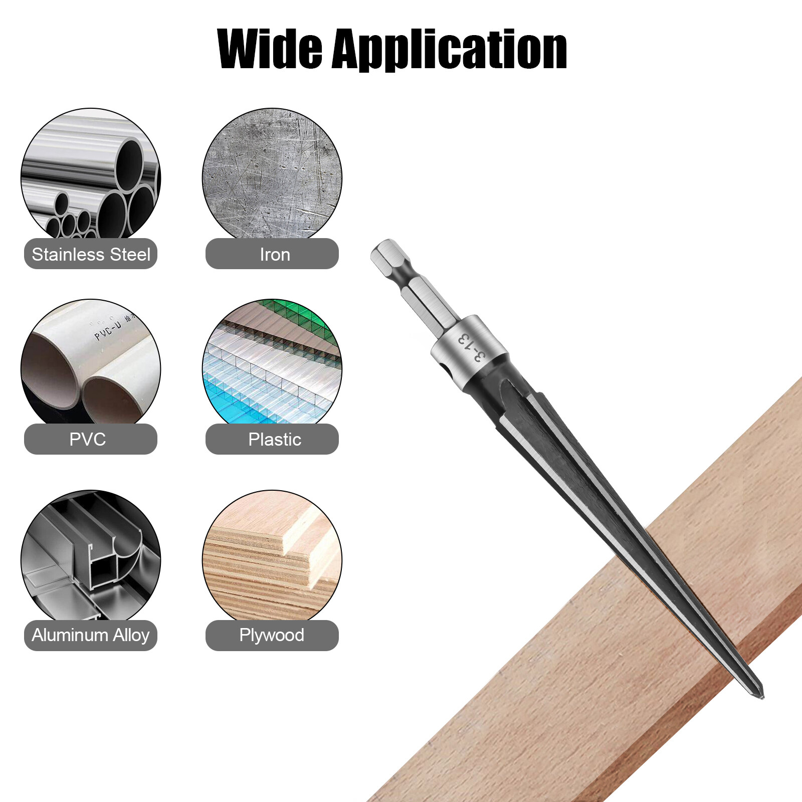 2Pcs T Handle Taper Reamer Tool Set 6 Fluted Chamfer Reaming 1/4 Inch ...