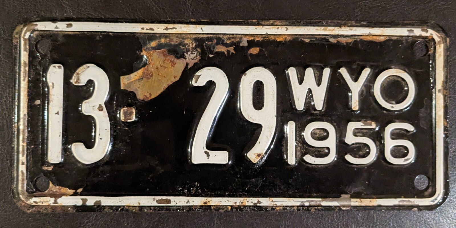 Original 1956 Wyoming Motorcycle License Plate Very Low Number Very ...