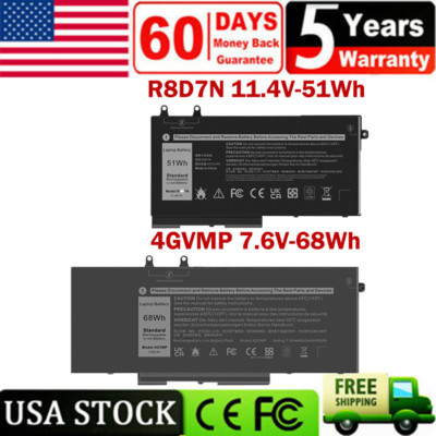 R8D7N 4GVMP Battery for Dell Latitude 5400 5410 5500 5510 Precision ...