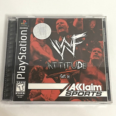 WWF Attitude PS1 Video Game - Complete - Acclaim Sports - Tested ...