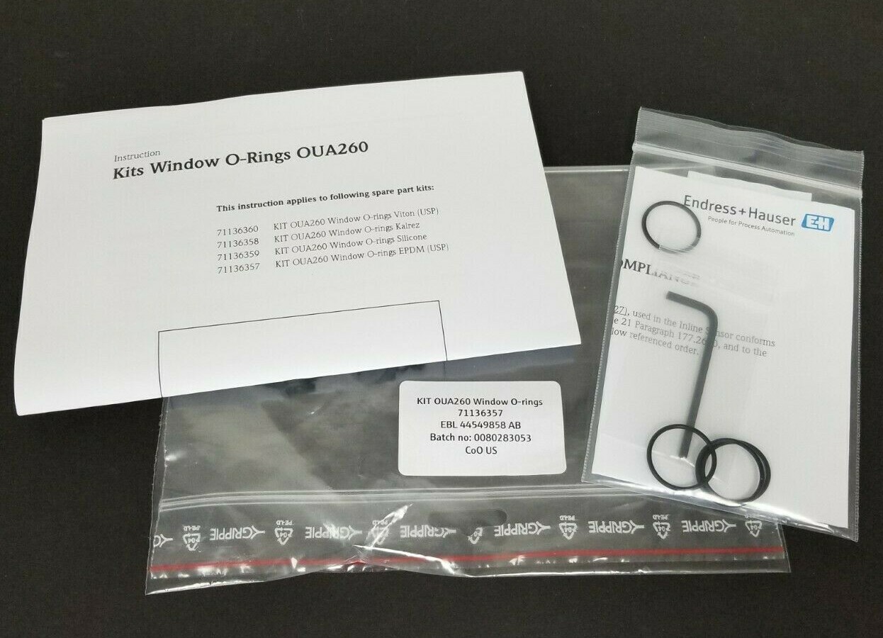 NEW ENDRESS + HAUSER KIT OUA260 WINDOW O-RINGS EPDM (USP) 71136357 | eBay