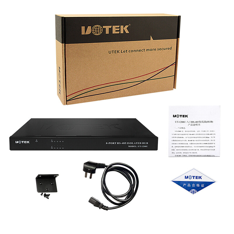 Industrial Rackmount RS232 RS485 to 8 Ports RS485 Hub with Optical ...