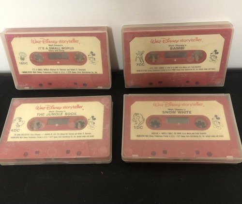 Walt Disney Storyteller 4 Cassettes Bambi,Jungle Book,Small World,Snow ...