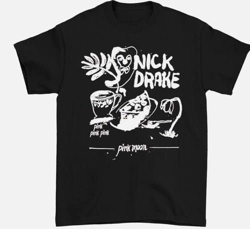 retro Nick Drake album T-shirt black Unisex cotton Tee All Sizes S-5Xl ...
