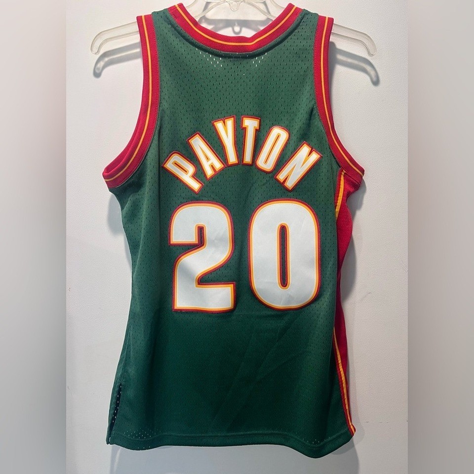 100% Authentic Gary Payton Mitchell Ness 95 96 Sonics Swingman Jersey Sz Medium | eBay