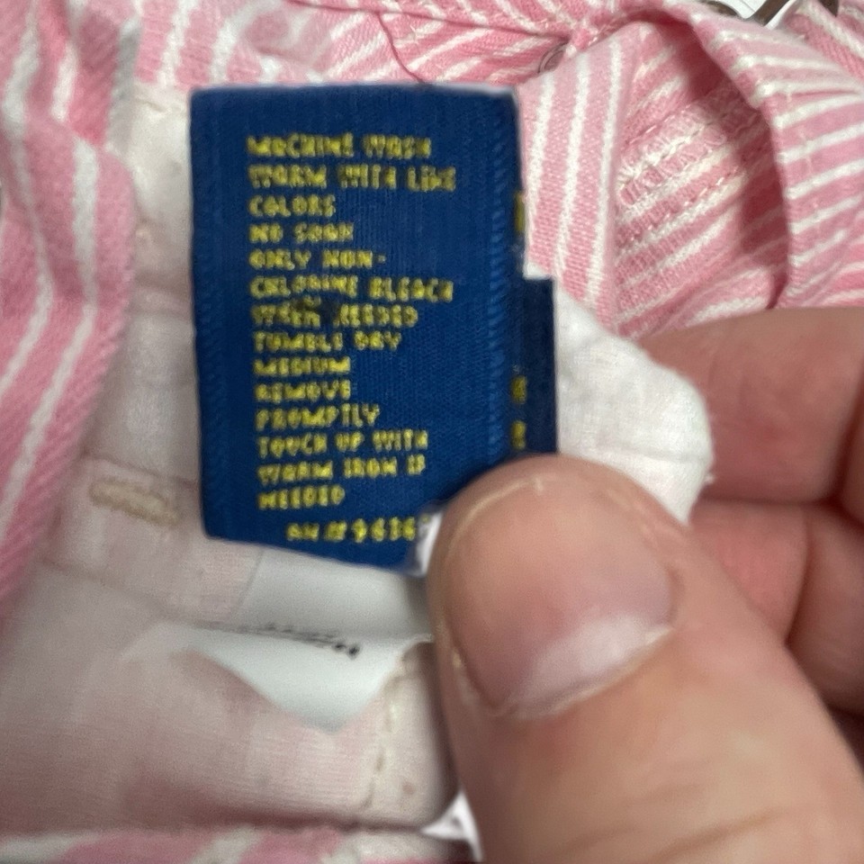 Osh Kosh B'Gosh Infant Girl 3-6 Month Pink Railroad Stripe Bib Overalls ...