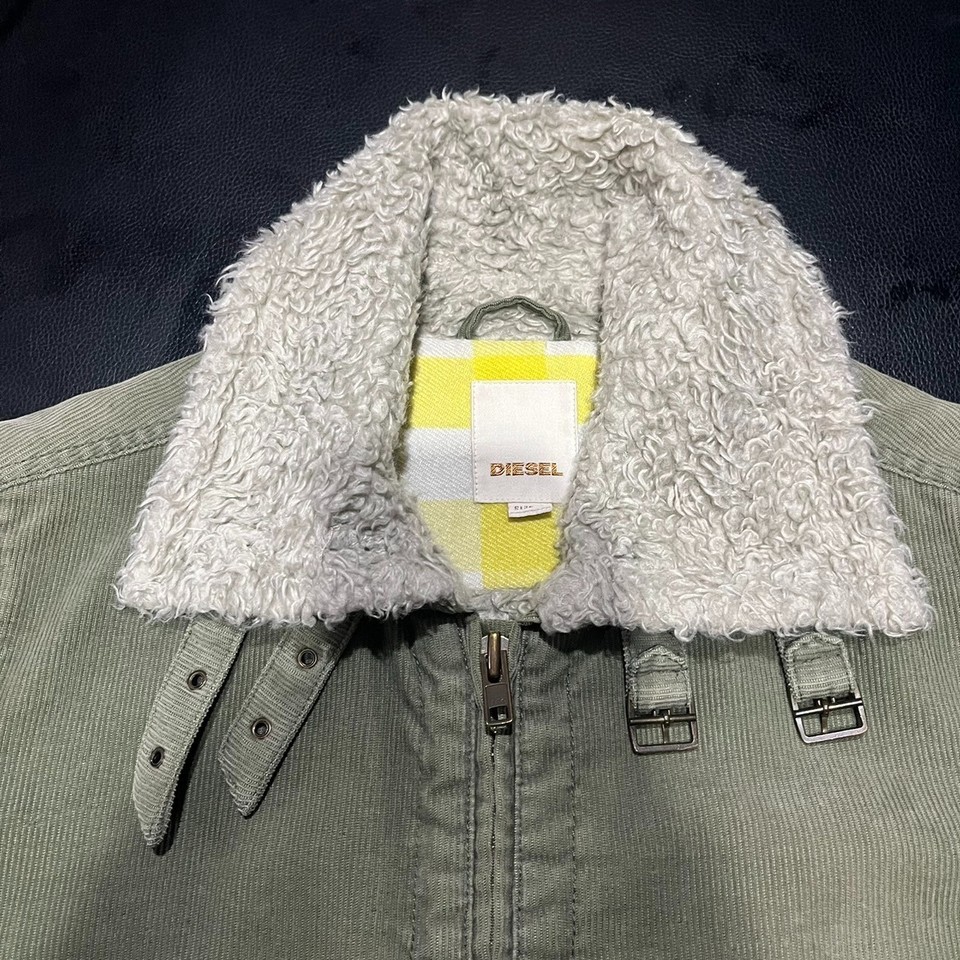 DIESEL Italy Corduroy Jacket Sherpa Fur | eBay