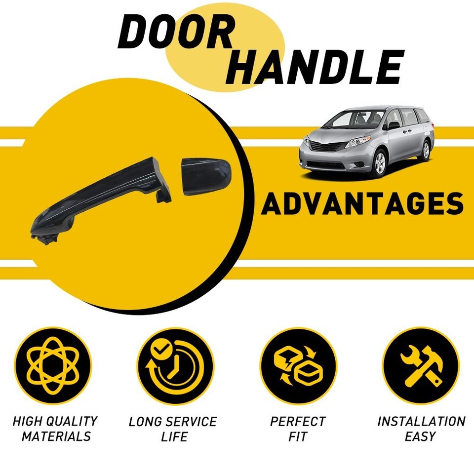 Front Right Side Exterior Door Handle 2011-2016 FIT Toyota Sienna 69250 ...