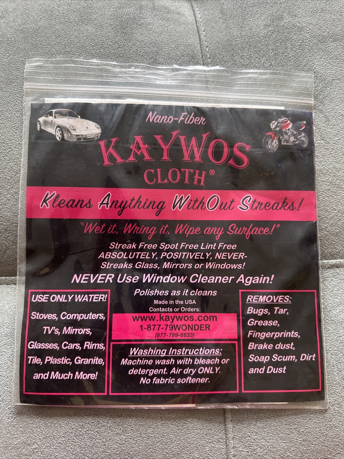 Nano Fiber Kaywos Cloth Kleans Anything WithOut Streaks! Streak Free ...