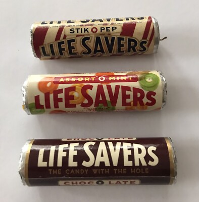 3 Vintage 1960’s Life Savers Candy Rolls Assortomint , Chocolate ...