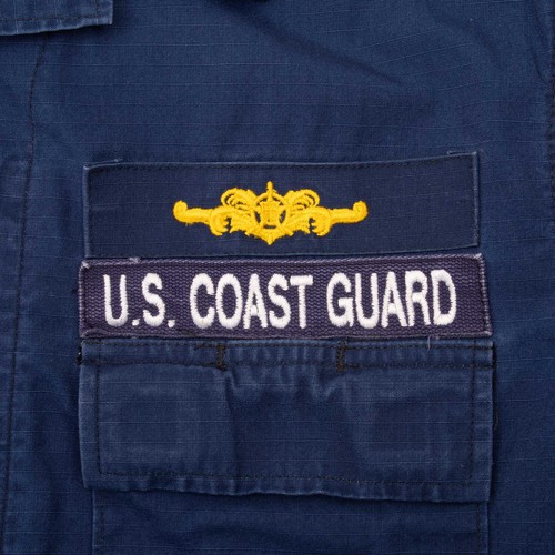 VINTAGE USCG US COAST GUARD PATCH BLUE SHIRT 1989 SIZE 36 LONG | eBay