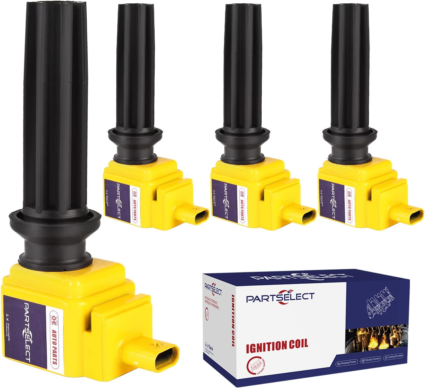 4-Piece UF670 Ignition Coil for Lincoln MKZ Ford Focus Edge Mustang ...