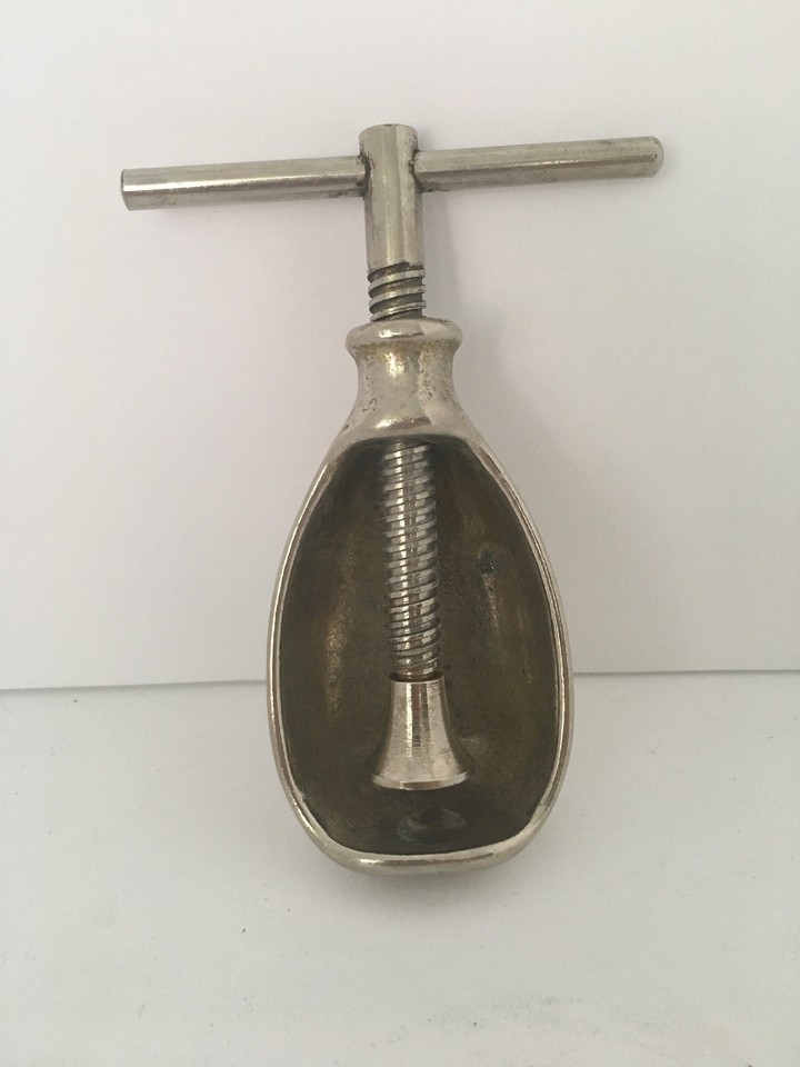 RARE OLD ANTIQUE VINTAGE HMQ NUT CRACKER CAST METAL HEAVY DUTY FOOD ...