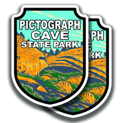 PICTOGRAPH CAVE STATE PARK DECAL 2 Stickers Montana Bogo For Car Truck ...
