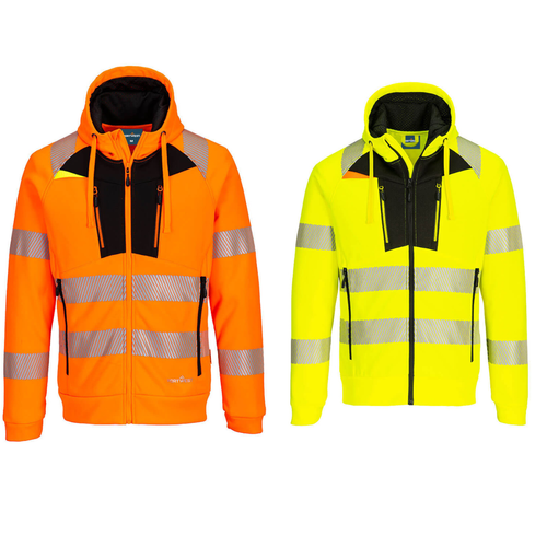 Portwest DX477 DX4 Hi-Vis Funnel Neck Zipped Sweatshirt Warmth ...