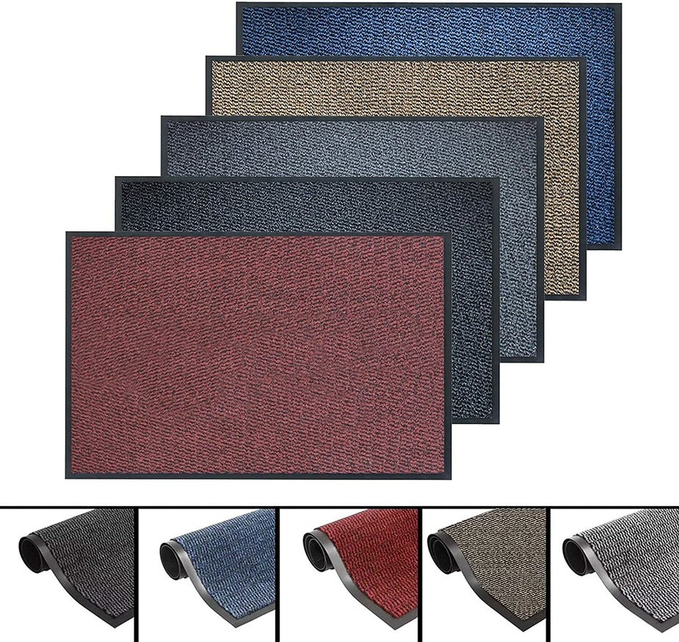 Barrier Door Mat Dirt Trapper Entrance Rug Washed Heavy Duty Non-Slip ...