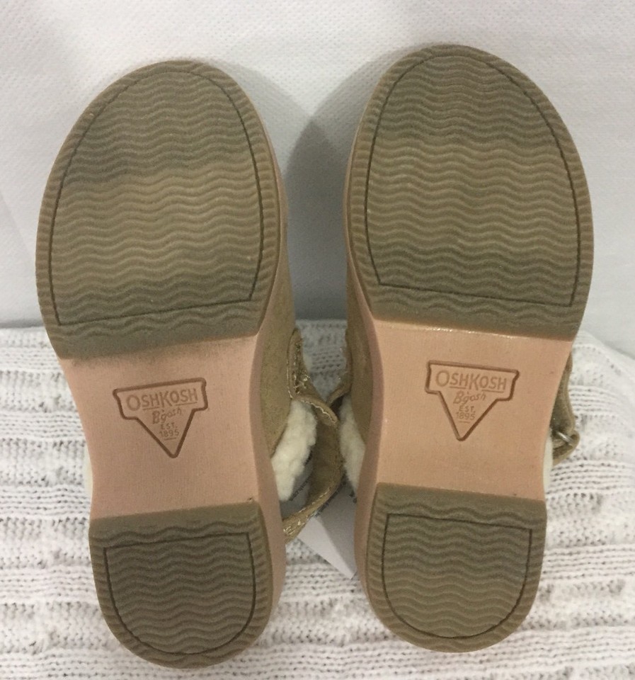 NWT OshKosh B’gosh Size 5 Girl’s Sherpa Adjustable Strap Clogs | eBay
