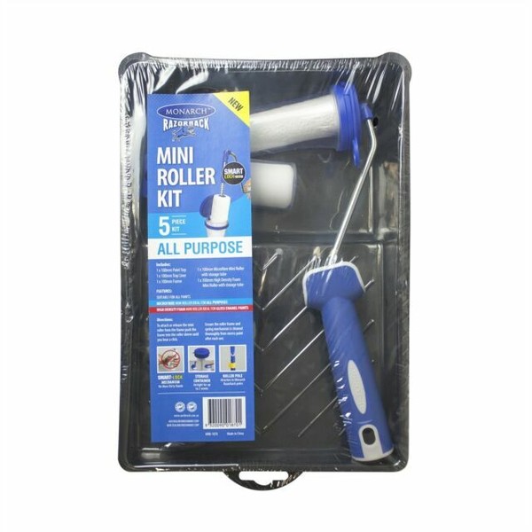 Monarch Razorback Mini Roller Kit 100mm for All Paints Tray Liner Aust ...