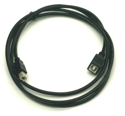 USB B Extension Cable B-Male to B-Female Black 6FT | eBay