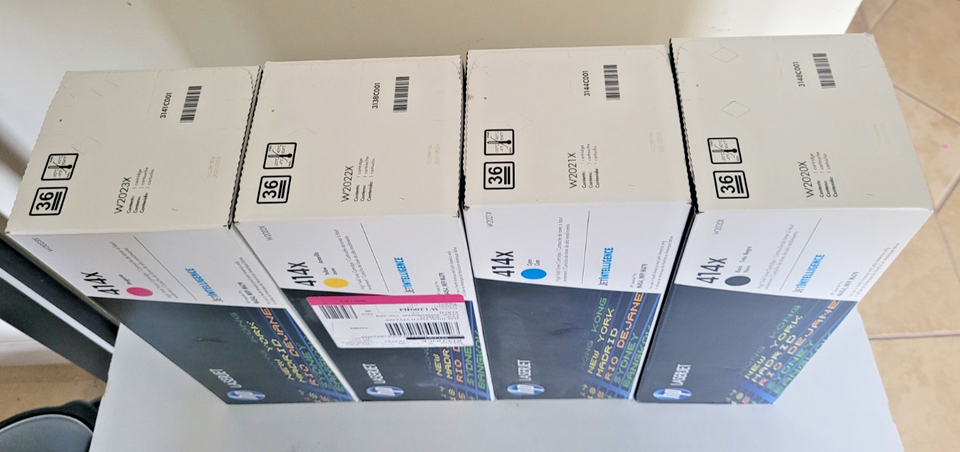 HP 414X Toner Set W2020XC W2021XC W2022XC W2023XC Color LaserJet M454 ...