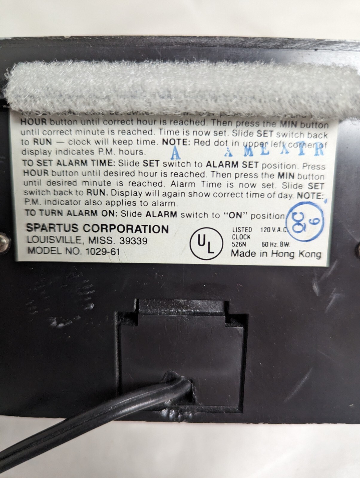 SPARTUS SOLID STATE ALARM CLOCK MODEL 1091-61 VINTAGE FAUX WOOD - Gold ...