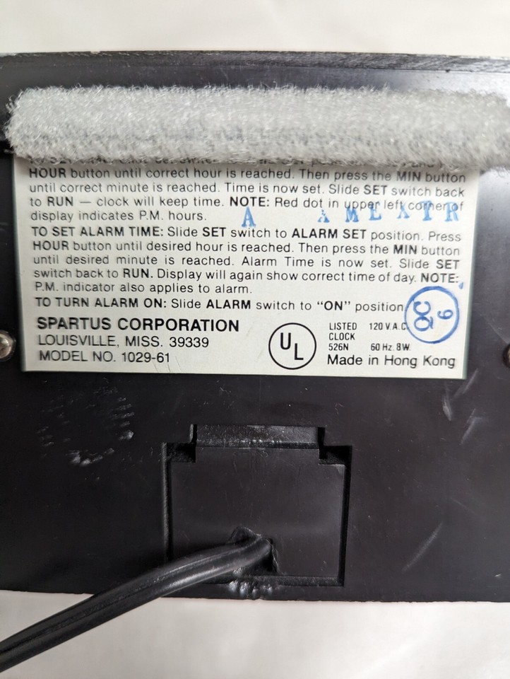 SPARTUS SOLID STATE ALARM CLOCK MODEL 1091-61 VINTAGE FAUX WOOD - Gold ...