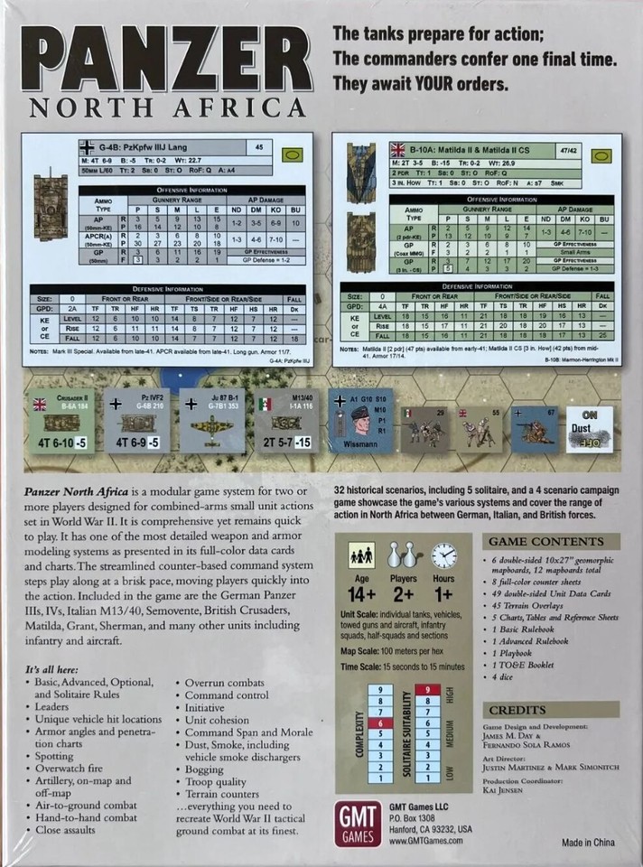 GMT Games: Panzer: North Africa NISW Fast Ship | eBay