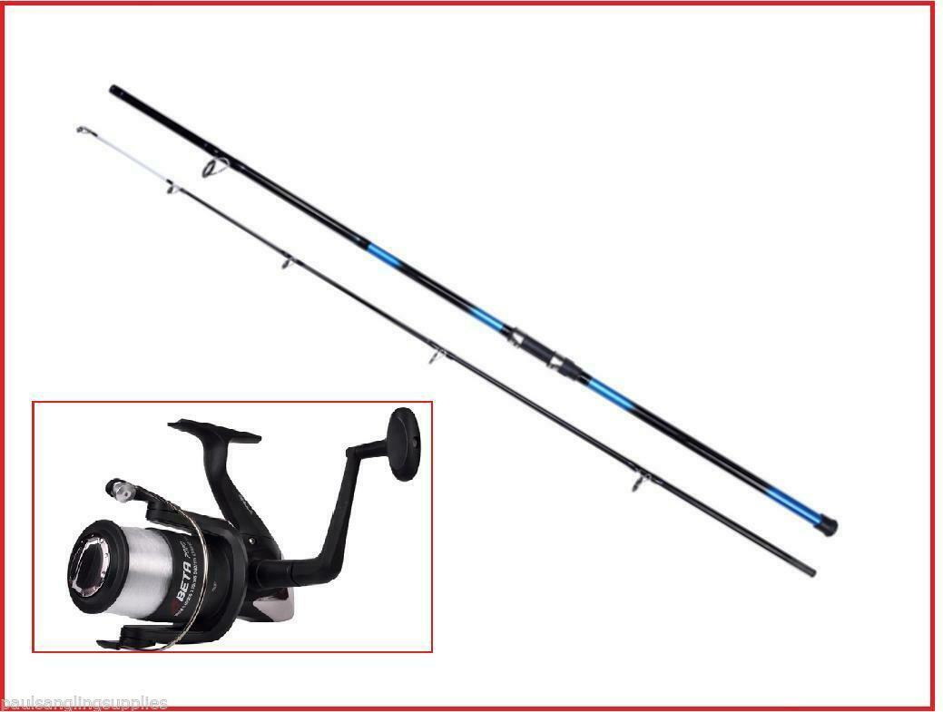 Shakespeare Firebird Carbon Beach Beachcaster 12ft with Reel + Line Sea ...